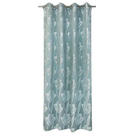Click here for Safdie & Co. Curtain Jacquard 3D Floral 84L Aqua A... prices