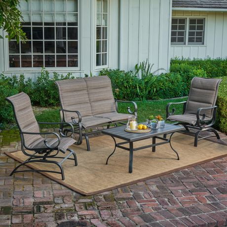 Click here for Royal Garden Riley 4-Piece Motion Dining Set Brown... prices