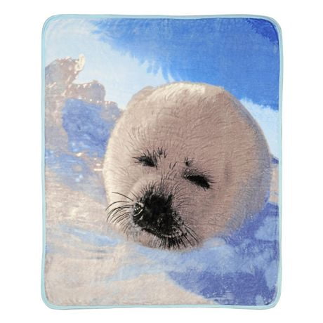 Click here for Mainstays Photoreal Seal Micro Raschel Throw Blue... prices