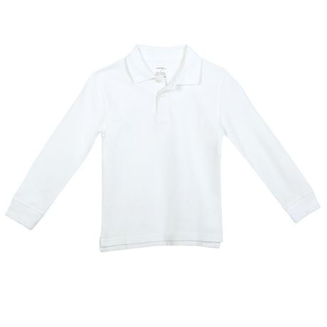 George Boys’ School Uniform Long Sleeved Pique Polo Shirt | Walmart Canada
