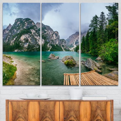 Click here for Design Art Lake Between Mountains Landscape Photo... prices
