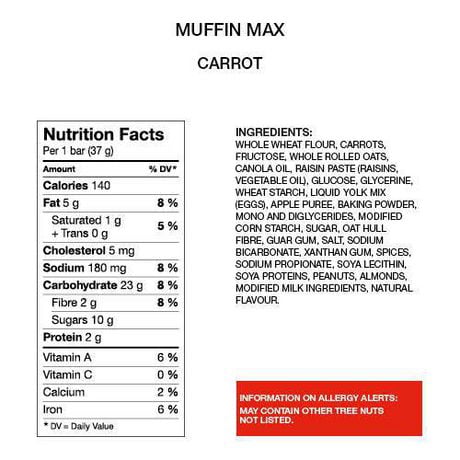 Muffin Max Carrot Muffin Bars | Walmart Canada