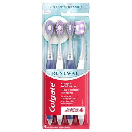 Colgate Renewal Manual Toothbrush - 4 Pack - Walmart.ca