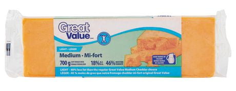 Great Value Light Medium Cheese Block | Walmart Canada