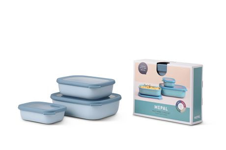 Click here for Mepal Cirqula Bowl Set 3Pc Rectangular Nordic-Blue... prices