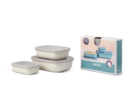 Click here for Mepal Cirqula Bowl Set 3Pc Rectangular White 10 prices