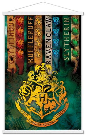 The Wizarding World: Harry Potter - House Crests Wall Poster with ...