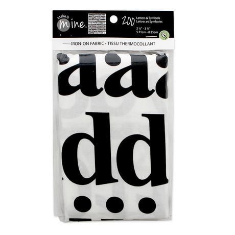Click here for Fabric Creations Make It Mine 2 1/4 Bandw Letters... prices