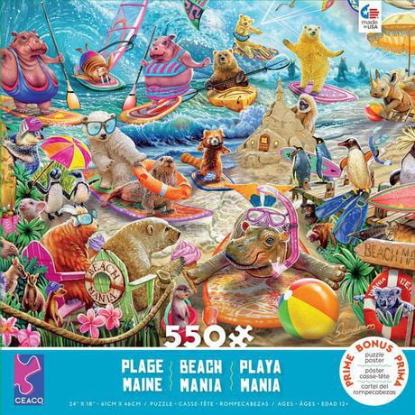 Click here for Ceaco Beach Mania 550 Piece Puzzle Multicolour prices