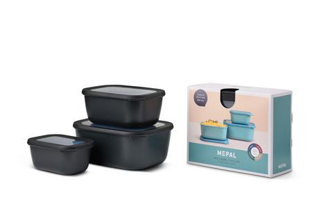 Click here for Mepal Cirqula Bowl Set 3Pc Rectangular Black 10 prices
