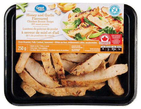 Great Value Honey and Garlic Flavoured Chicken Breast Strips - Walmart.ca