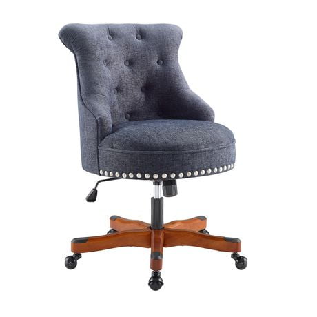 Click here for Linon Callum Dark Blue Office Chair Dark Blue # prices