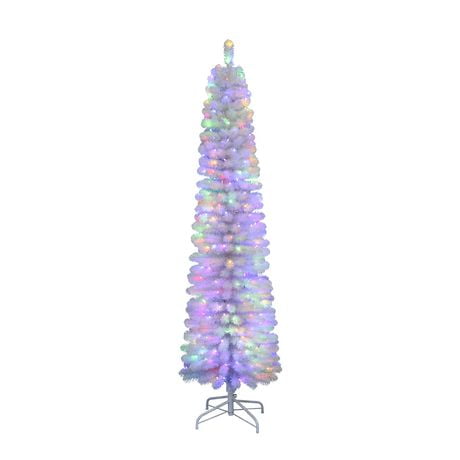 Holiday Time 7FT Pre-lit White Pencil Christmas Tree - Walmart.ca