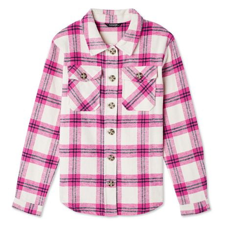 George Girls' Flannel Shacket - Walmart.ca