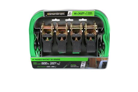 Click here for Smartstraps 14 1500 Lb Padded Ratchet Tie Down 4 P... prices