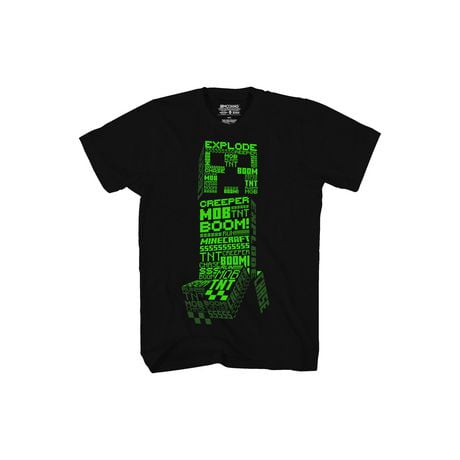 Boys' Creeper Calligram Minecraft T-Shirt | Walmart Canada
