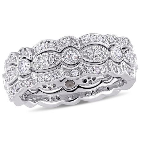 Click here for Miabella 1 Carat T. G.W. White Sapphire Sterling S... prices