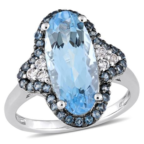 Click here for Miabella Blue Topaz And White Topaz Sterling Silve... prices