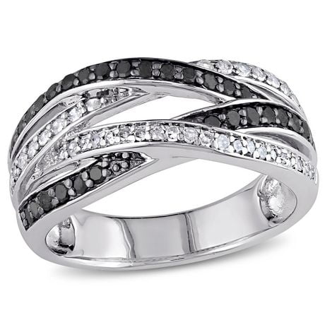 Click here for Miabella 1/2 Carat T. W. Black And White Diamond S... prices