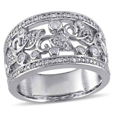 Click here for Miabella 1/4 Carat T. W Diamond Sterling Silver Fi... prices