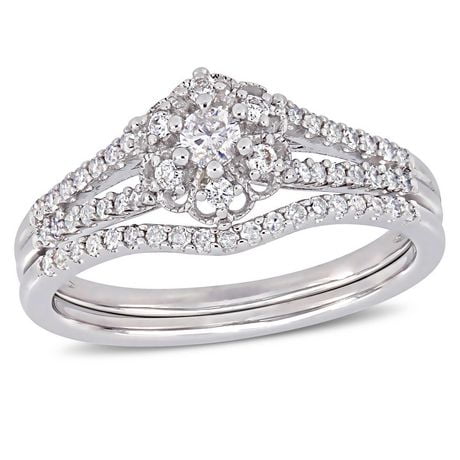 Click here for Miabella 3/8 Carat T. W. Diamond Sterling Silver V... prices
