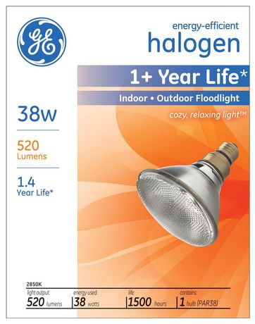 GE Energy-Efficiency Halogen 38W PAR38 1PK | Walmart Canada
