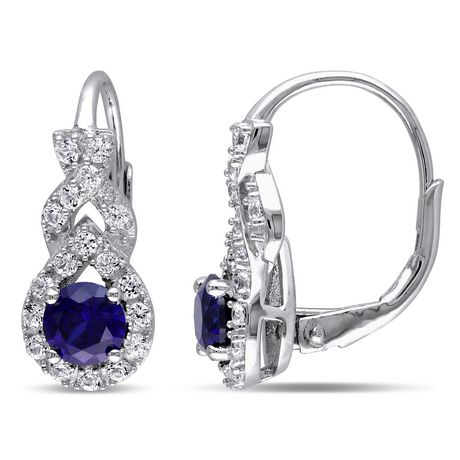 Click here for Tangelo 1-7/8 Carat T. G.W. Created Blue And White... prices