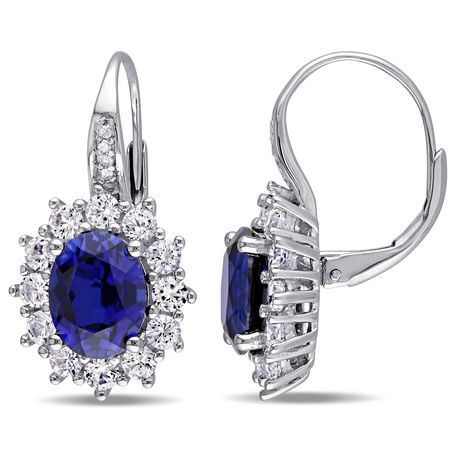 Click here for Tangelo 8 Carat T. G.W. Created Blue And White Sap... prices