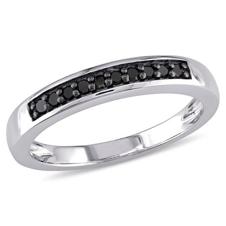 Click here for Asteria 1/10 Carat T. W. Black Diamond Sterling Si... prices