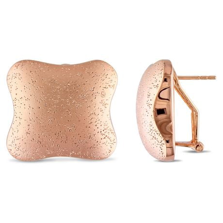 Click here for Asteria 18K Rose Plated Goldtone Textured Stud Ear... prices