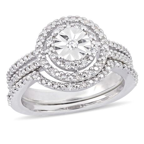 Click here for Miabella 1/4 Carat T. W. Diamond Sterling Silver D... prices