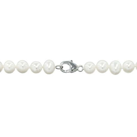 Simply Pearl Collection-6MM 16" Cultured Freshwater Pearl necklace with ...