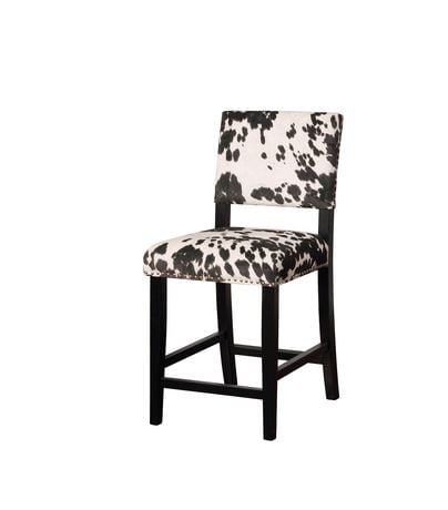Click here for Linon Noah Black Cow Print Counter Stool Black # prices