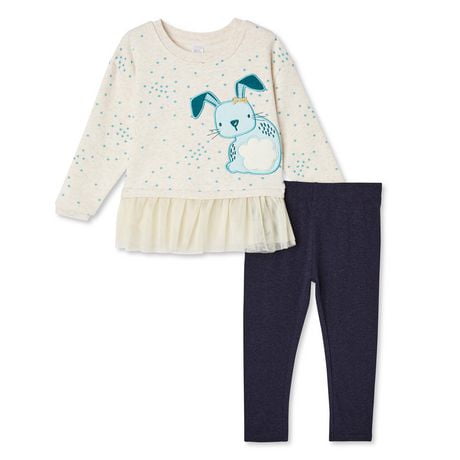 George Toddler Girls' Mesh Hem Top 2-Piece Set - Walmart.ca