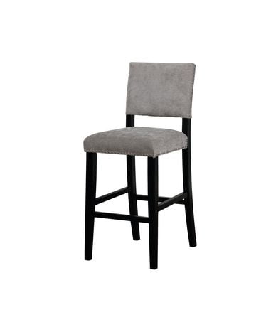 Click here for Linon Noah Dark Gray Washed Velvet Bar Stool Black... prices