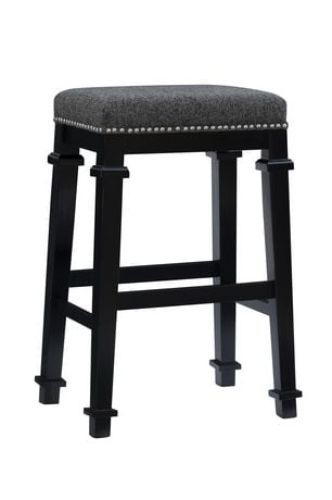 Click here for Linon Brady Black And White Tweed Backless Bar Sto... prices