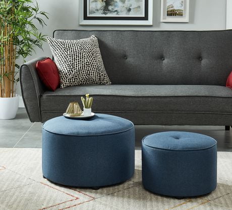 Click here for Worldwide Homefurnishings Inc 2 Pc Ottoman Set Blu... prices