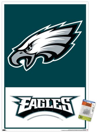 NFL Philadelphia Eagles - Logo 21 Wall Poster with Push Pins, 22.375" x ...