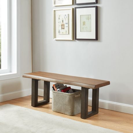Acacia Veneer Live Edge Bench | Walmart Canada