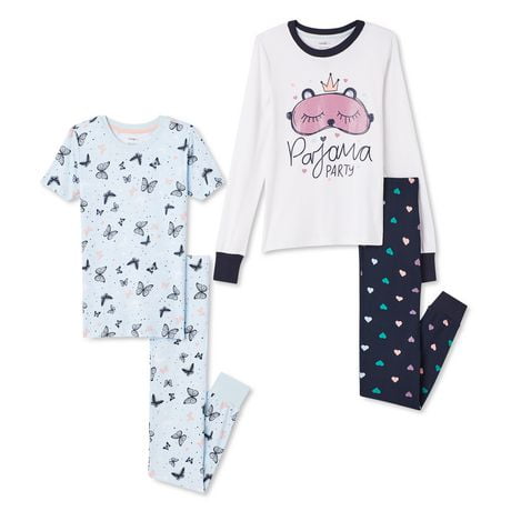 George Girls' Pajama 4-Piece Set - Walmart.ca