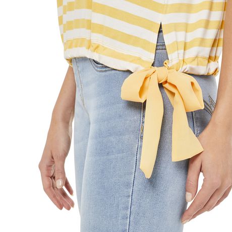 George Women's Side Tie Drapey Tee | Walmart Canada