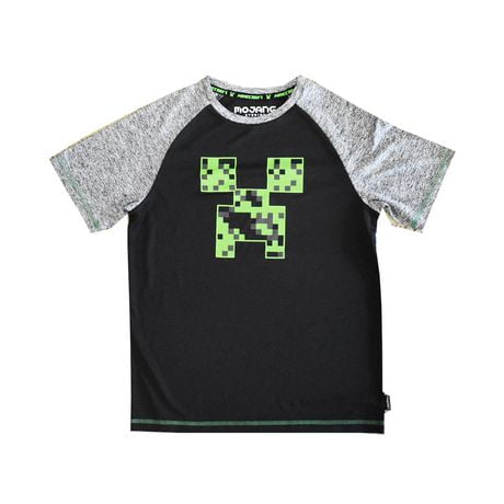 Click here for Boys Minecraft Creeper Pixel Fill T-Shirt Black Xs prices