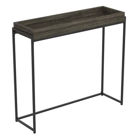 Click here for Safdie & Co. Console Table 35L Dark Grey Sunken Tr... prices