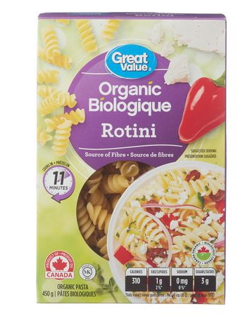 Great Value Organic Rotini | Walmart Canada