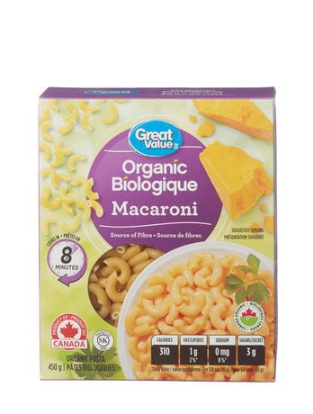 Great Value Organic Macaroni | Walmart Canada