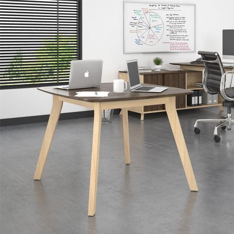Click here for Dorel Ax1 Square Meeting Table  Walnut Walnut prices