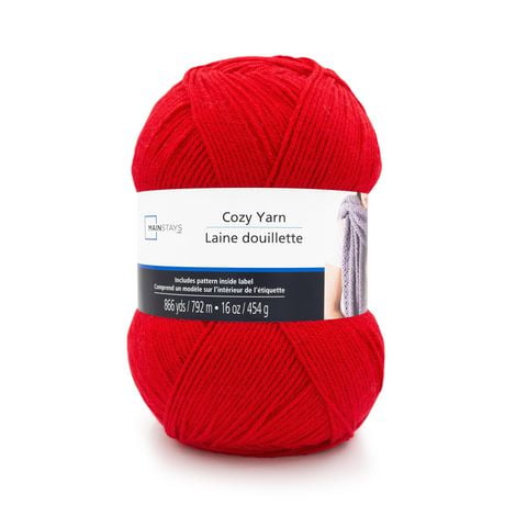Mainstays Cozy Poppy Medium Acrylic Yarn 1 Ball - Walmart.ca