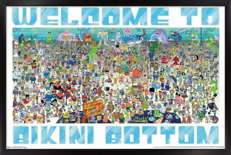 Nickelodeon Spongebob - Every Character Ever 19 Wall Poster, 22.375" x ...