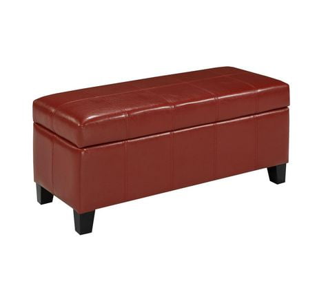 Ambar Storage Ottoman, Red - Walmart.ca