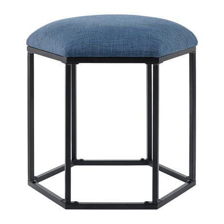 Click here for Manor Park 20 Upholstered Hexagon Ottoman - Blue B... prices